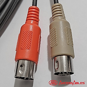 AxcessAbles 10ft MIDI Cable Dual 5-Pin to Dual 5-Pin. MIDI (Musical Instrument Digital Interface) Cable for Digital Keyboards, Synthesizers, Audio Interfaces. (MID-203 10ft)