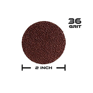 ABN Aluminum Oxide Sandpaper Disc, 50pk - 2in 36 Grit Sanding Disc Set, Circle Sander Pads Abrasive Round Sandpaper