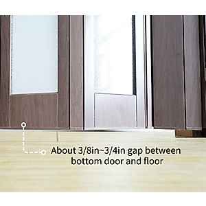 CCBOYSHARDWARE 36X96in Accordion Door,Interior Folding Doors for Closet Includes Hardware and Lock,Brown