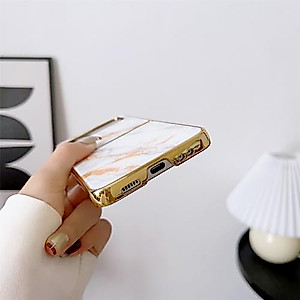 Marble Pattern Hard PC Tempered Glass Phone Case for Samsung Galaxy Z Flip 4 3 Flip4 Flip3 5G Protective Cover,Z5,for Z Flip 3