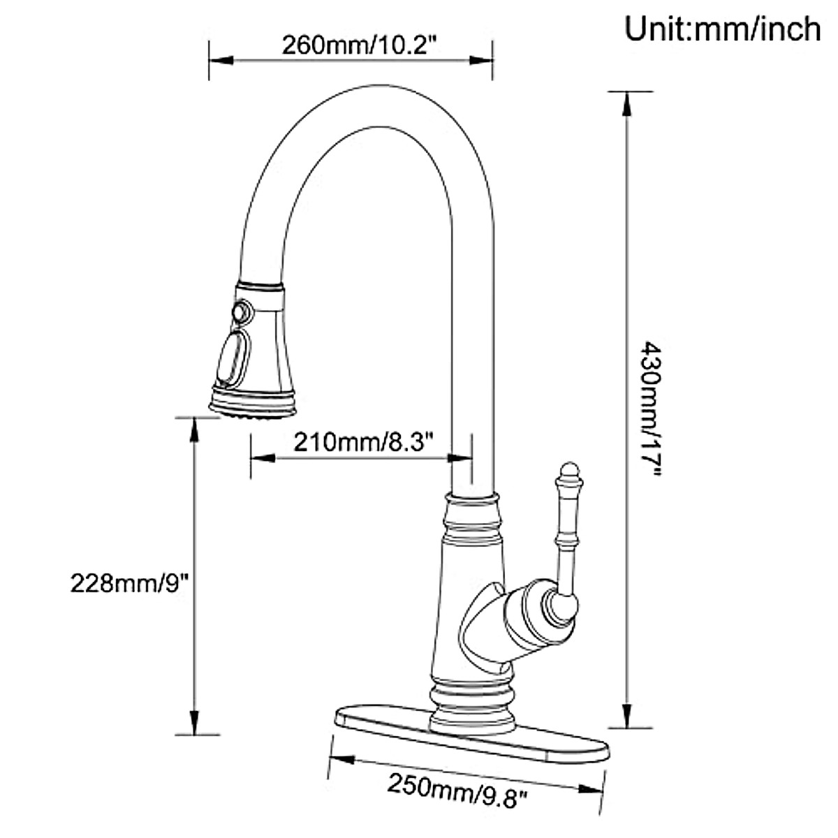 Touchless Kitchen Faucet with Pull Down Sprayer, Automatic Motion Sensor Hands-Free Kitchen Sink Faucet, Brushed Nickel