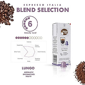 100 Pack Nespresso Compatible Capsules - ESPRESSO ITALIA Variety Pack - Espresso Coffee Capsules for Nespresso Machines Original. Italian Coffee. Ristretto Expresso Coffee Pods