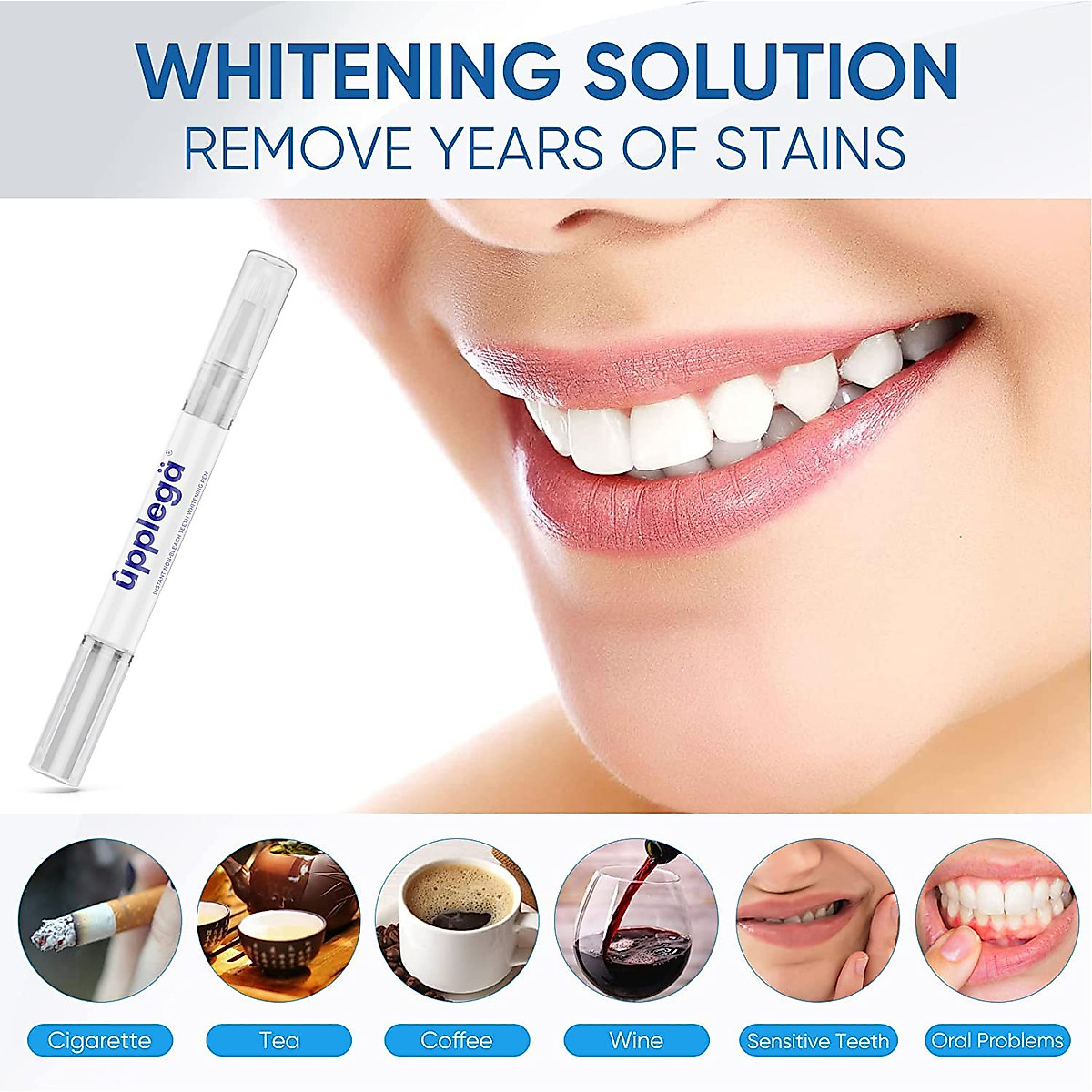 Tooth Paint, Instant Teeth Whitening, Tooth Polish Uptight White, Easy at Home Temporary Teeth Paint Polish Pen