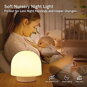 Night Light for Kids LED Night Light Lamp Portable Nightlights for Kids Room with Remote Control Rechargeable Kids Night Lights for Bedroom Camping Lights, Bedside Lamps for Nursery Girls Boys Gift
