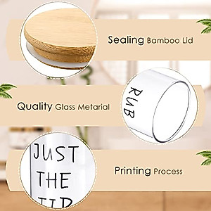 Tessco 4 Pack Glass Qtip Holder Clear Apothecary Jars with Lids 10 oz Farmhouse Bathroom Decor Bathroom Organization Cotton Swab Holder Glass Jars for Bathroom Dispenser Containers Accessories