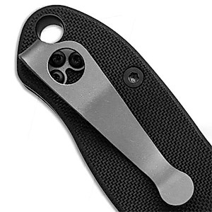 1PC Black Stone Wash Gold Deep Carry Pocket Clip For Spyderco Para 3 (Stone wash)
