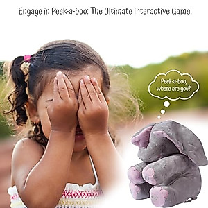 Dimple Peek A Boo Elephant Toy, Interactive Singing Stuffed Elephant Plush with Moving Ears, Musical Stuffed Animal for Babies and Toddlers, Adorable Elephant Baby Toy