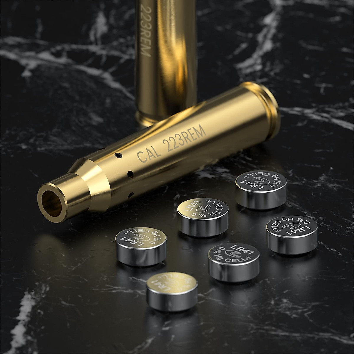 Hawkway Bore Sight 223 5.56mm Red Laser Boresighter Kit with 3 Sets of Batteries