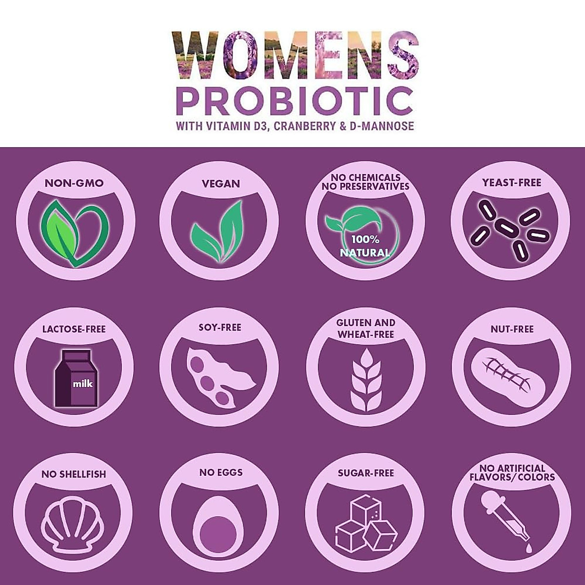 Replenish the Good Probiotics for Women Digestive Health, 60 Tablets - Gut Health Probiotics with D3, Prebiotics & Cranberry - Vegan, UTI & Yeast Defense - 15x More Effective Than Regular Capsules