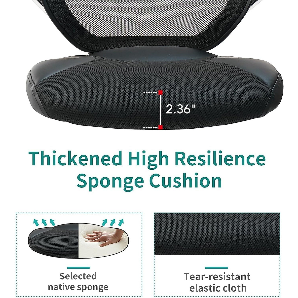 CLATINA Office Computer Desk Chair，Ergonomic High Back Mesh Rolling Work Swivel Task Chairs with Wheels and Arms for Home Bedroom Study Dorm Student Adults (Black) Set of 4