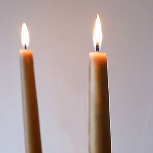 Candlestock Real Bayberry Taper Candle Pair 8 inch - Pure Bayberry and Pure Beeswax Blend - Dripless Taper Candle Pair - Bayberry Candles