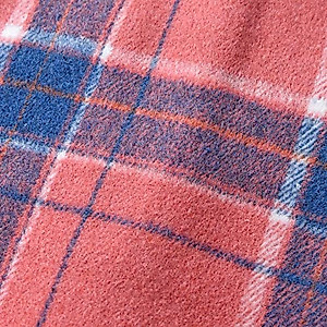 Buy Again My Orders Plaid Shirts for Girls Toddler Baby Boys Girls Flannel Plaid Shirt Long Sleeve Lepel Button Down Back Letters Print Shacket Coat Top