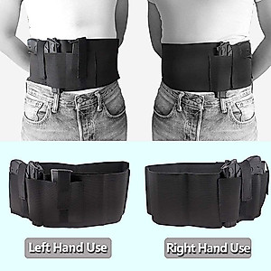 Tactical Belly Band Holster for Concealed Carry Pistol Hand Gun Holder, Hide Handgun Under Shirt Elastic Waist Belt Holsters for Men and Women (Belly Band Holster)