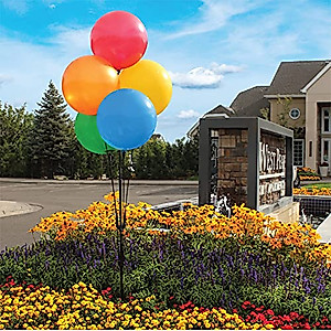Balloon Bobber - Weatherproof Reusable Paneled Balloon Cluster Pole Kit - Helium Free Plastic Outdoor Balloons