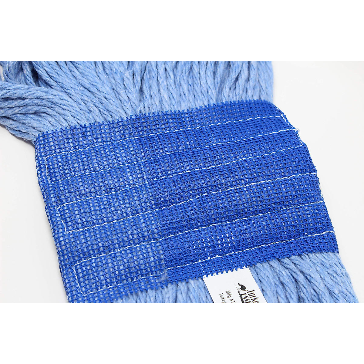 Turkey Creek Essentials Mop Heads Commercial Grade USA Made Looped End Heavy Duty Large Mop Head of Blue 4-Ply Synthetic Yarn Industrial Wet Mop Head Replacement and String Mop Refills (6, Large)
