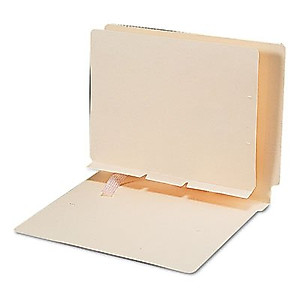 Smead 68021 Manila Self-Adhesive Folder Dividers w/Prepunched Slits 2-Sect Letter 100/Box
