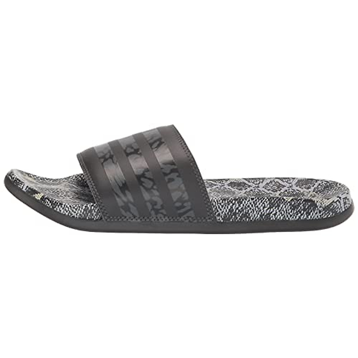 adidas Women's Adilette Comfort Slides Sandal, Core Black/Core Black/Almost Pink, 7