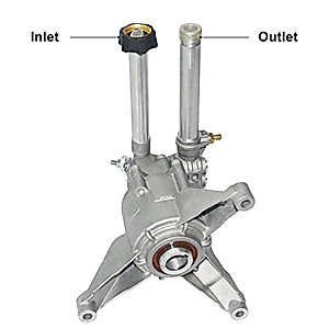 AgiiMan High Pressure Washer Pump Head - Replacement Water Gasoline Pump, 2800 Psi Troy Bilt SRMW22G26-EZ Oil Pump Accssories Fits KARCHER Craftsman, Front Facing Inlet Outlet