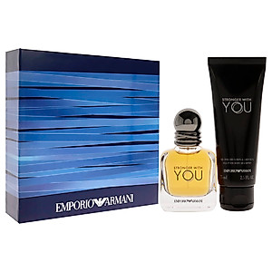 Emporio Armani Stronger With You 1oz EDT Spray, 2.5oz All Over Body Shampoo Men 2 Pc Gift Set
