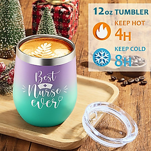 MAYICIVO Nurse Gifts for Women Female, Nurses Day 2025 Nurses Week Gifts, RN School Nurse Appreciation Gifts Basket for Graduation, Retirement w/Wine Tumbler