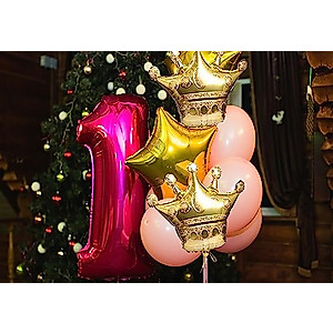 8Pcs Gold Crown Foil Balloons Party Decorations.Wedding Bridal Shower Marriage Engagement Party Supplies