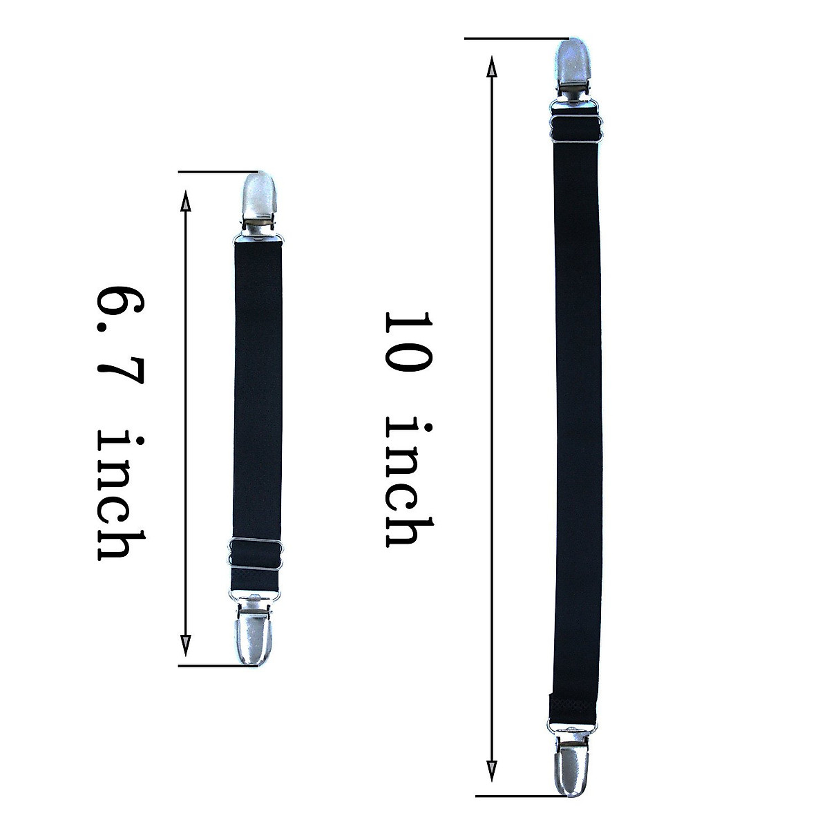 Loosco [4 Packs Elastic Adjustable Women's Boot Straps Pant Stirrups with Extra Heavy Sturdy Clip