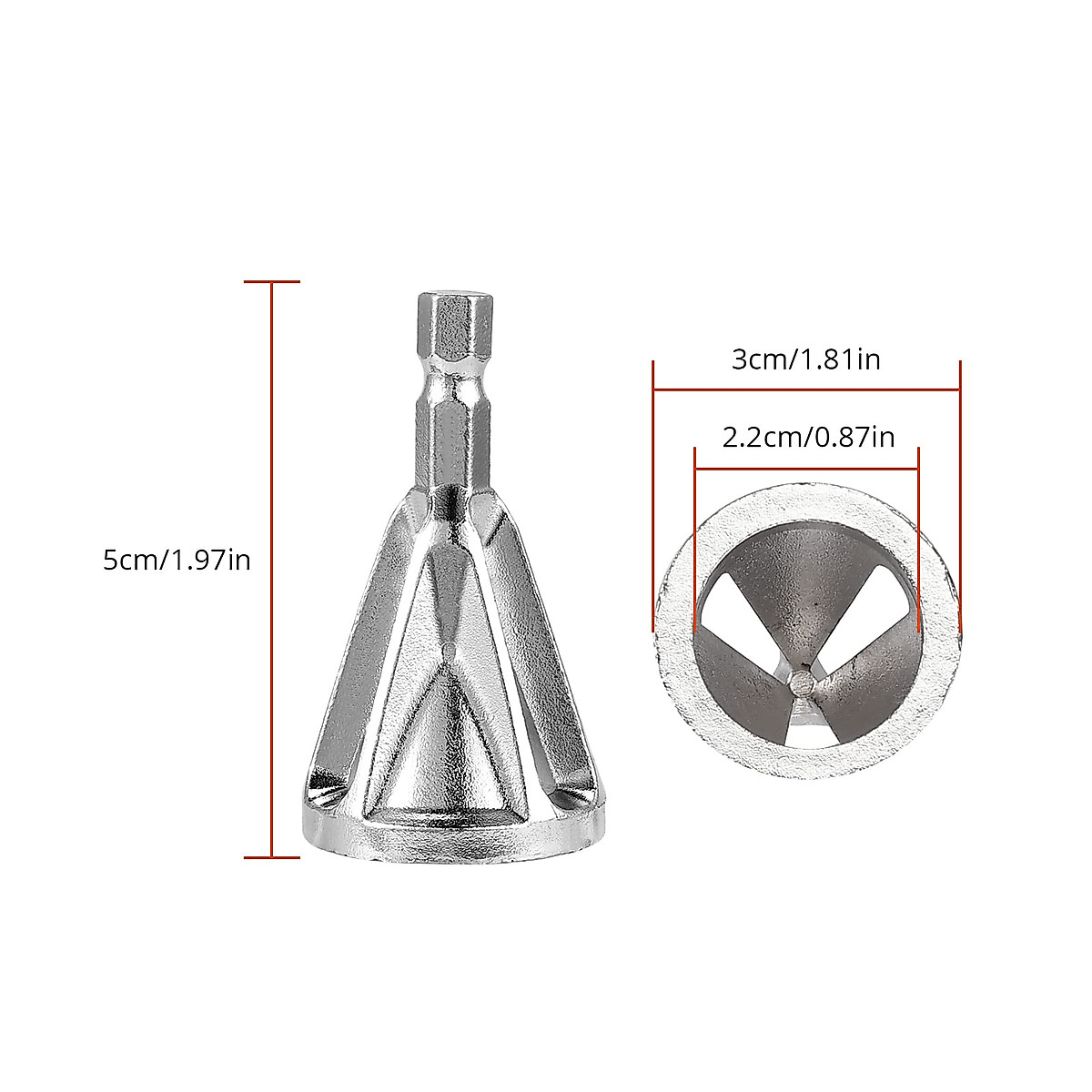 GETLITOOL Deburring External Chamfer Tool for Drill Bit, Burr Removal Bit Quickly Repairs Damaged Metal External Chamfer Deburring Tool for Drill Bit Bolts