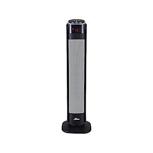 WarmWave Deluxe Digital 30" Ceramic Oscillating Tower Space Heater with Remote Control, Black