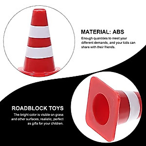 ibasenice 40pcs Table Decoration Boys Play Early Barricade Prop Girls Cognitive Favors Signs Road Barrier Toys Cones Pretend Miniature Toy Teaching Activity Cones- for Photo Landscape Aids