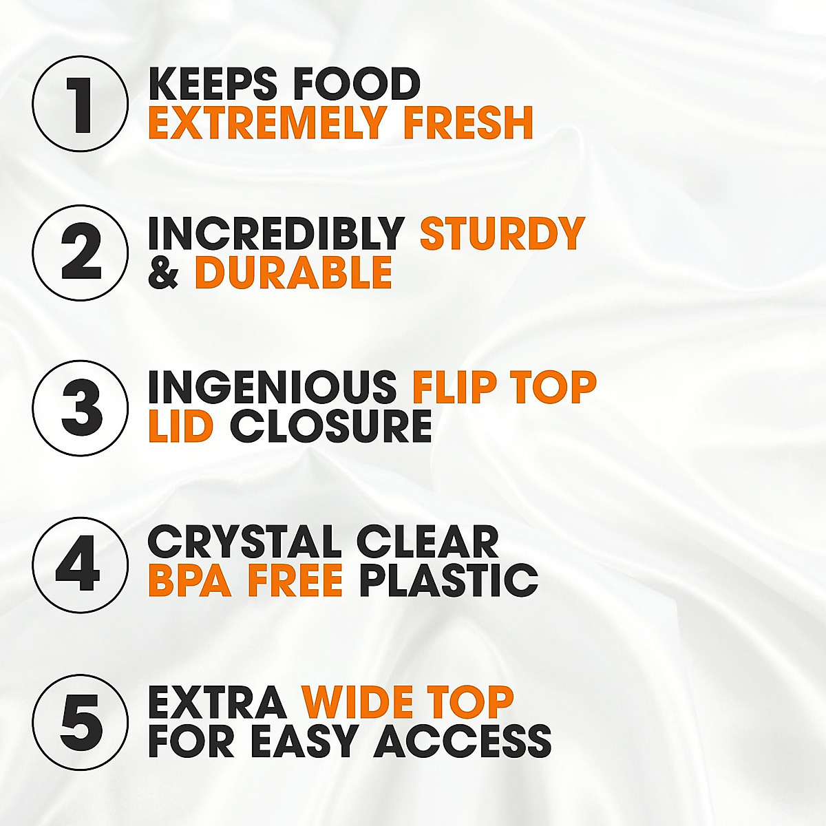 Cheer Collection Airtight Food Storage Containers, Kitchen Storage Containers for Pantry, Set of 7 Food Containers with Lids Airtight, Pantry Storage Containers & Organizers with Lids, Gray