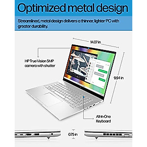 HP Envy -Laptop PC, Intel Arc A370M Graphics, 12th Gen Intel Core i7-12700H, 16 GB -RAM, 512 GB SSD, 16” WQXGA Touchscreen, 100% sRGB, Windows 11 Home, HP Fast Charge, Camera -Cover (16-h0010nr, 2022)