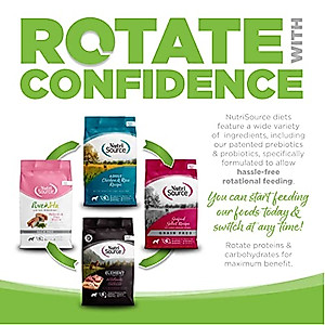 NutriSource Weight Management Dog Food, Made with Chicken and Chicken Meal, with Wholesome Grains, 30LB, Dry Dog Food