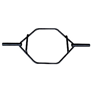 CAP Barbell Olympic Trap Bar, Shrug Bar, High Hex Bar with Raised Grips, Black (New Version) (OBIS-88HB)