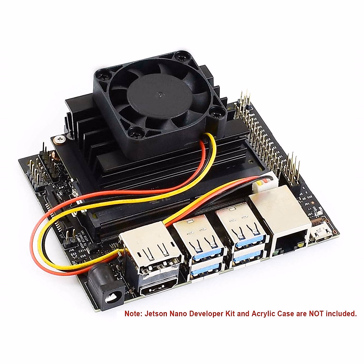 2 Pack Dedicated DC 5V Cooling Fan Compatible with NVIDIA Jetson Nano Developer Kit and B01 Version 3PIN Reverse-Proof Connector 40mm×40mm×10mm Fan