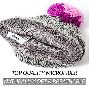 accsa Toddler Kids Girl Novelty Colorful Knit Unicorn Pony Beanie Hat Age 6-9 YRS Grey