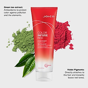 Joico Color Infuse Red Conditioner, 8.5 Fl Oz, Nourishes, Protects and Revives Vibrancy of Red Hair