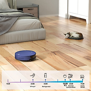OKP K3 Robot Vacuum Cleaner,Robotic Vacuum Cleaner with Self-Charging and 2000 Pa Strong Suction, Voice Control for Hardfloor and Carpet,Blue