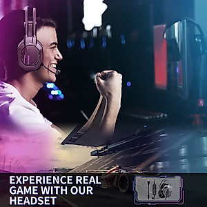 Shuomeng USB Pro Gaming Headset for PC - Computer Headphones with Microphone/Mic, SM-H2Pro 7.1 Surround Sound Wired Headset with LED RGB Light - Gaming Headphones for PS4/PS5,Console Laptop