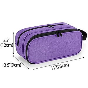 Trunab Stethoscope Carrying Case Hold 2 Stethoscopes or BP Cuffs, Compatible with 3M Littmann/MDF/ADC, Medical Case with Extra Pocket for Nurse Accessories, Essentials for Nurses, Doctors, Purple