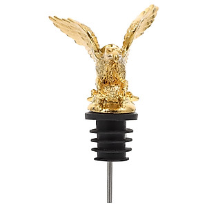 HEMOTON Wine Pourer Wine Aerator Eagle Head Animal Wine Pourer Bottle Decanter Spout Decorative Wine Bottle Stopper Home Bar Accessories (Golden)