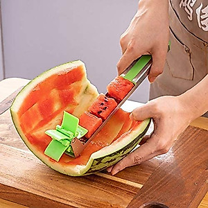Watermelon windmill Cutter - Slice a Watermelon in Seconds, 304 Stainless Steel Fruit Slicer Pro Knife - Kitchen Gadgets Tools 10