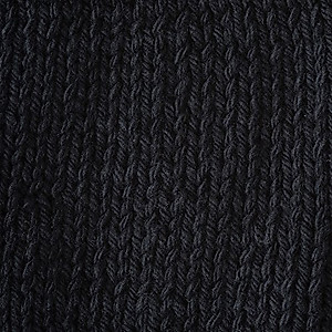 Lily 10201818040 Sugar 'N Cream Super Size Solid Yarn, 4oz, Gauge 4oz Medium, 100% Cotton, Big Ball - Black - Machine Wash & Dry