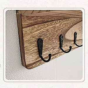 Venupple 10 Pcs Coat Hooks Wall Mounted with 20 Pieces Screws for Coat, Towel, Clothes, Bag