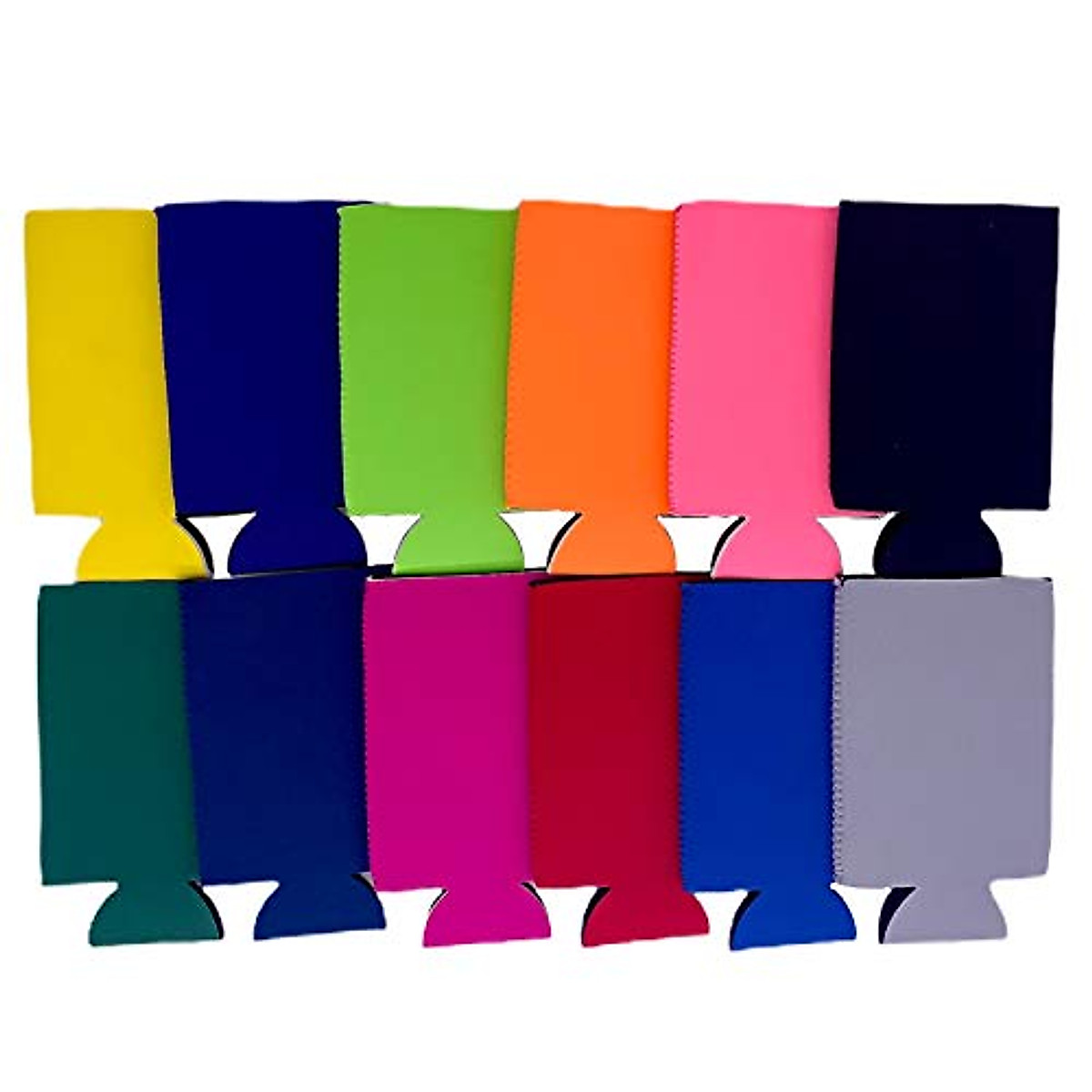 Blank Neoprene 16 oz. Can Coolie (Variety Color 12 Pack)
