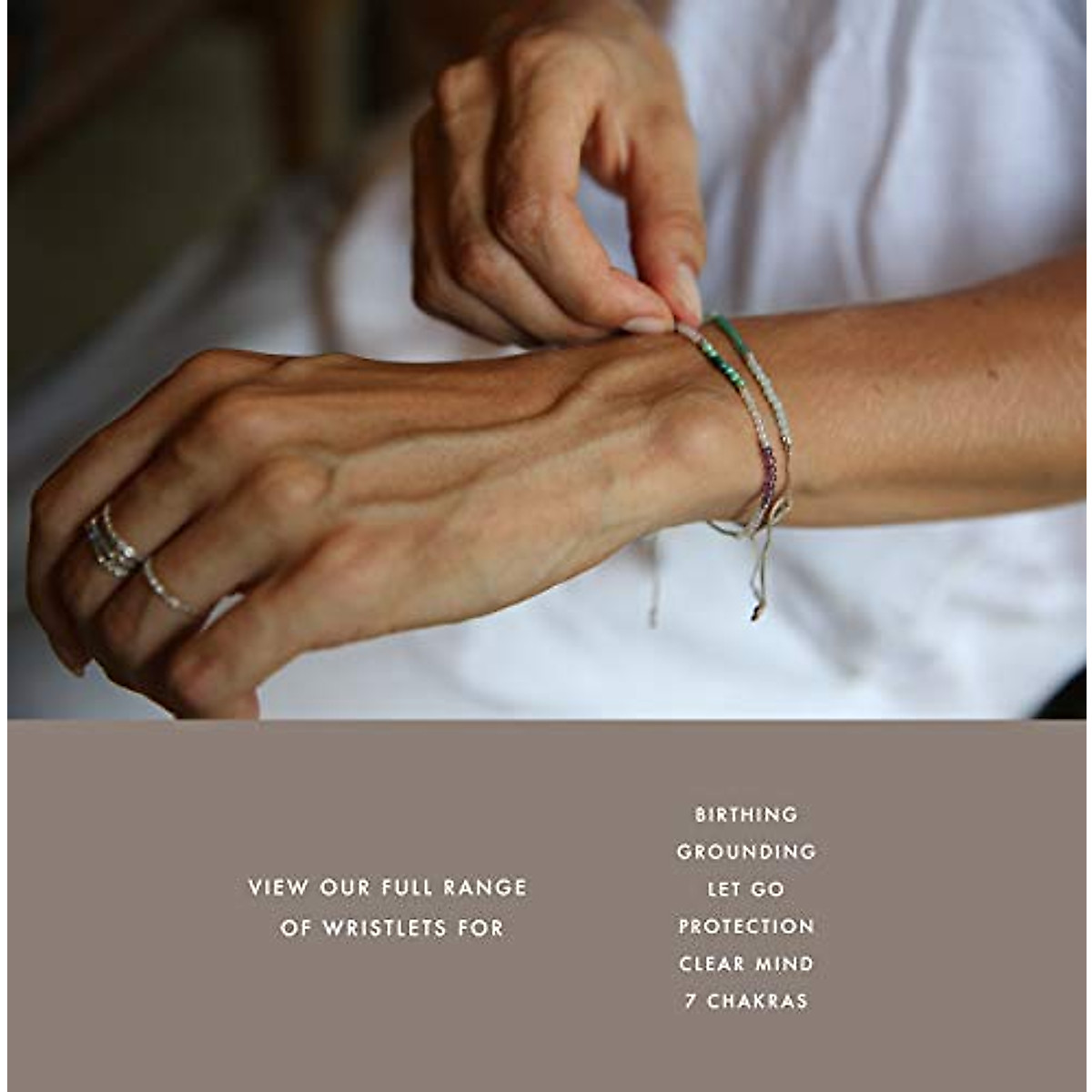 BALIPURA- Love Crystals Bracelet for Women - Jade Beaded Bracelet, Rose Quartz, 925 Solid Silver Bracelet - Friendship Bracelet - Healing Crystals - Handmade Bracelets (2mm SMALL Beads)