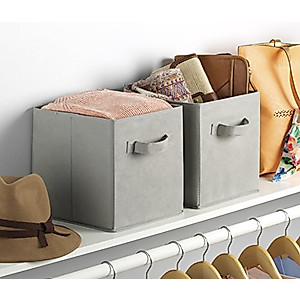 Whitmor, Gray, Collapsible Cubes, Set of 2