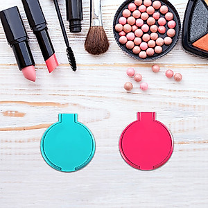 Yalikop 36 Pcs Compact Mirror Bulk Mini Round Makeup Mirror Portable Foldable for Purse Women Travel Daily Use(Pink, Purple, Green, Blue)