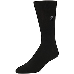 IZOD Men's Dress Socks - Lightweight Mid-Calf Crew Dress Socks (7 Pack), Size 6-12.5, Black