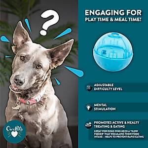 Our Pets Smarter Toys IQ Treat Ball - Colors Mary Vary - 4" - for Larger Dogs