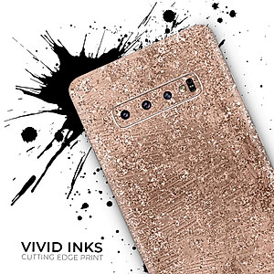 DesignSkinz Rose Gold Scratched Protective Vinyl Decal Wrap Skin Cover Compatible with The Samsung Galaxy S20 (Screen Trim & Back Glass Skin)
